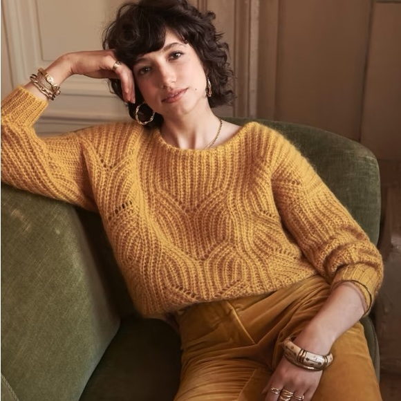 Sezane | Sweaters | Szane Simone Mohairwool Jumper In Mustard | Poshmark